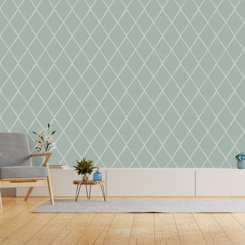 Papel Tapiz Rombos VerdesCOD:12948 - DecoTapiz