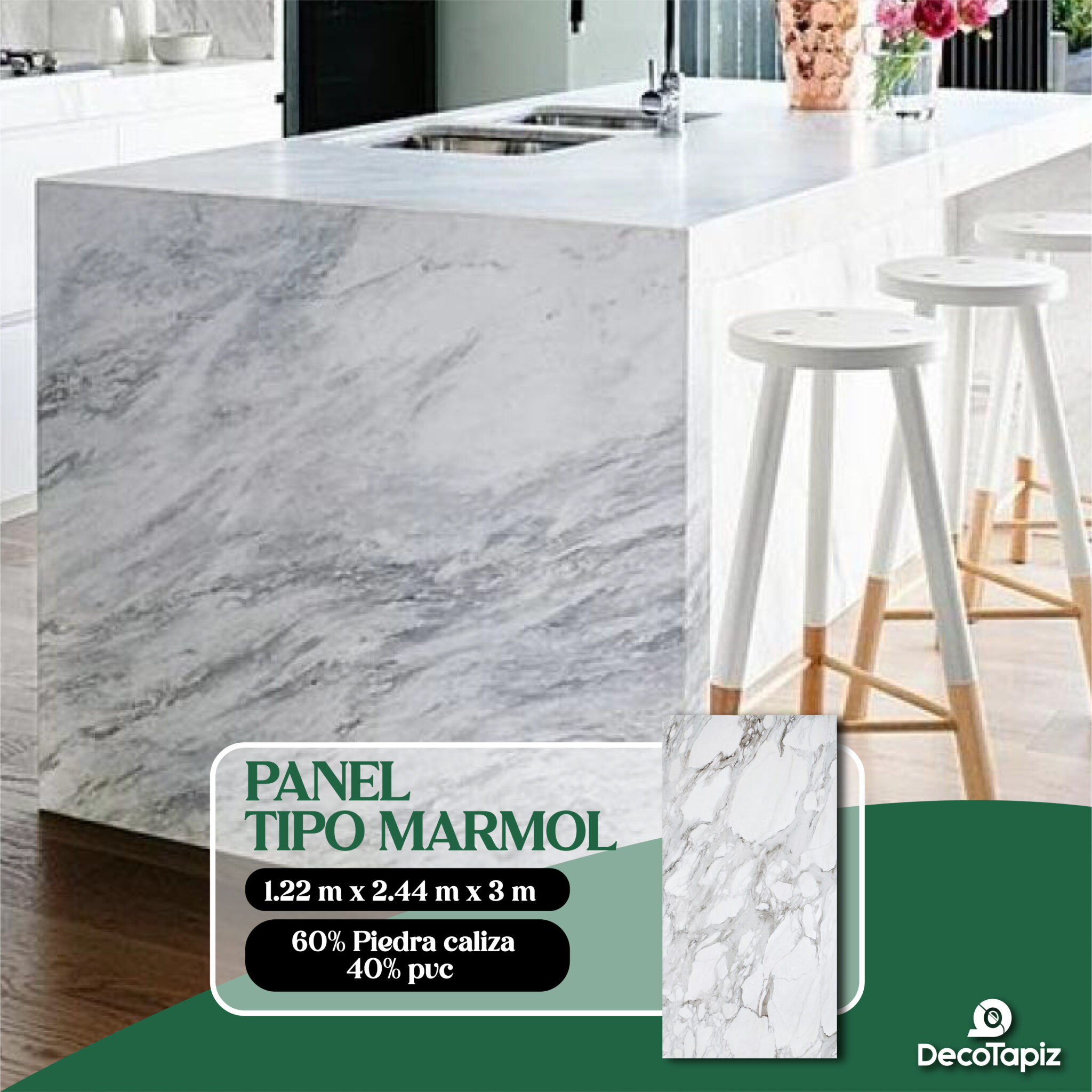 Panel Tipo Marmol - DecoTapiz